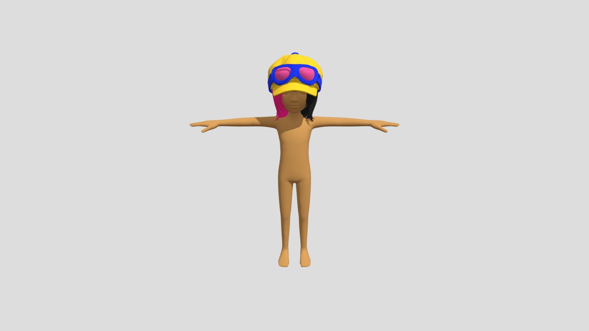 Hair FBX file prefab zepeto template 3D Item 58 - 3D model by urxign ...