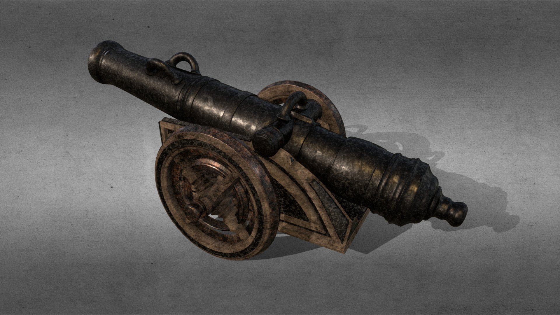 Historical Cannon (19th century) - Download Free 3D model by Samuel F ...