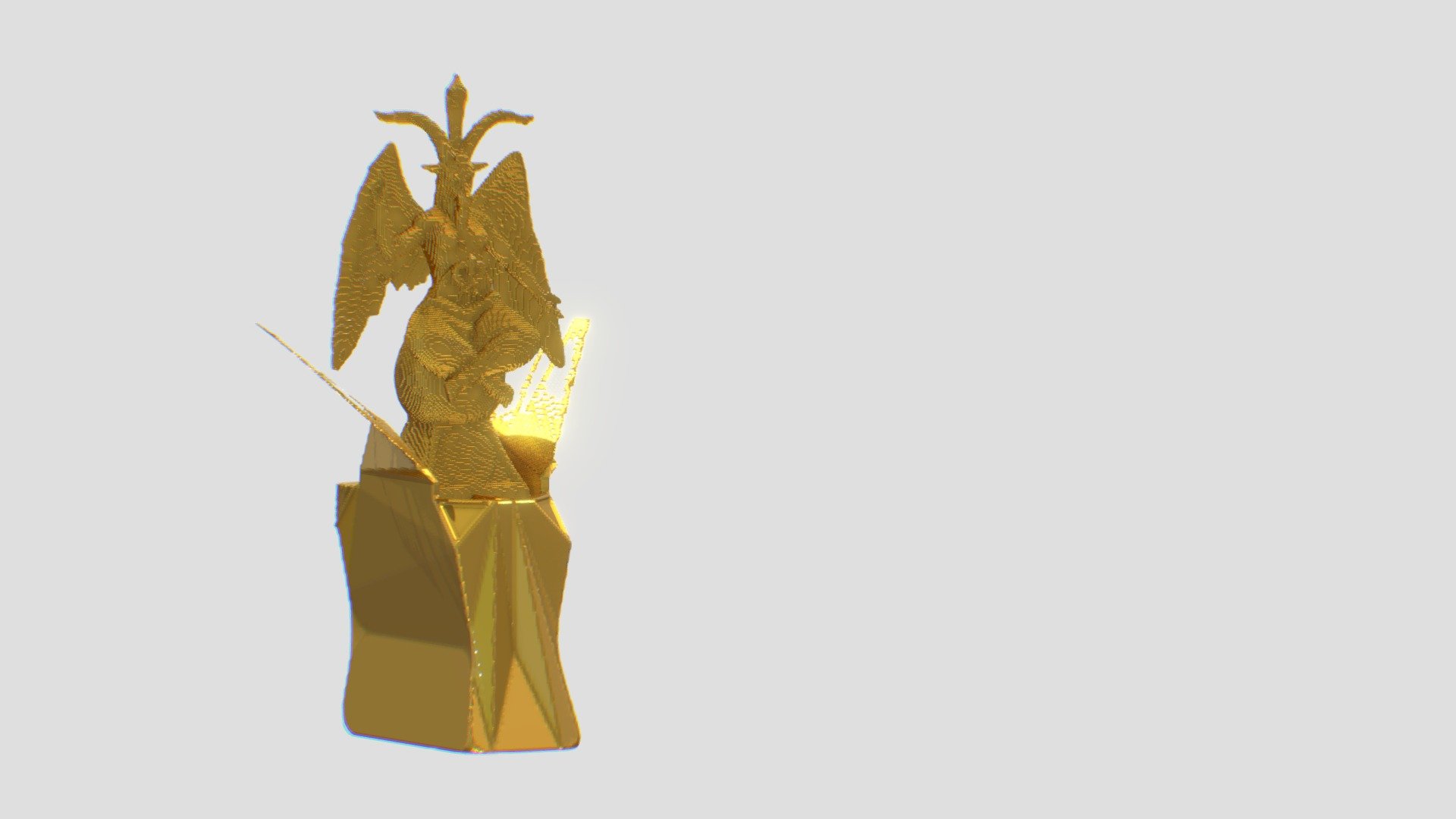 Gold Sci Fi Baphomet - 3D model by USERVIBE (@us3rvib3) [cd11cd7 ...