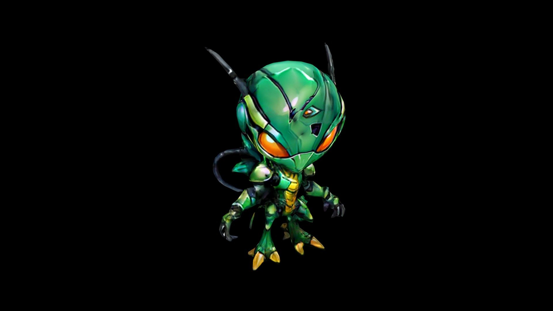 A chibi version of the alien from the movie \"Di - Download Free 3D ...