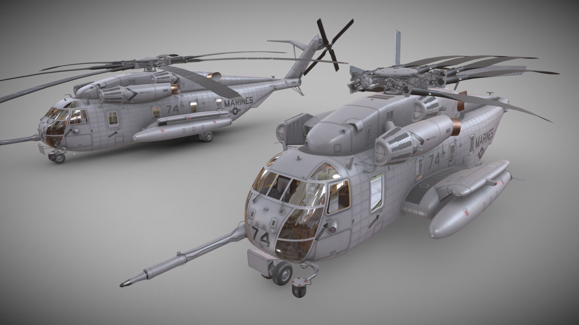 CH-53E Super Stallion U.S. Marines - 3D model by pukamakara [cd12ab2 ...
