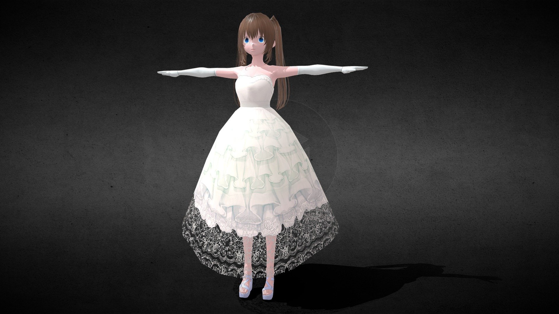 Anime_Girl - Download Free 3D model by ahsanshakoor [cd1766a] - Sketchfab