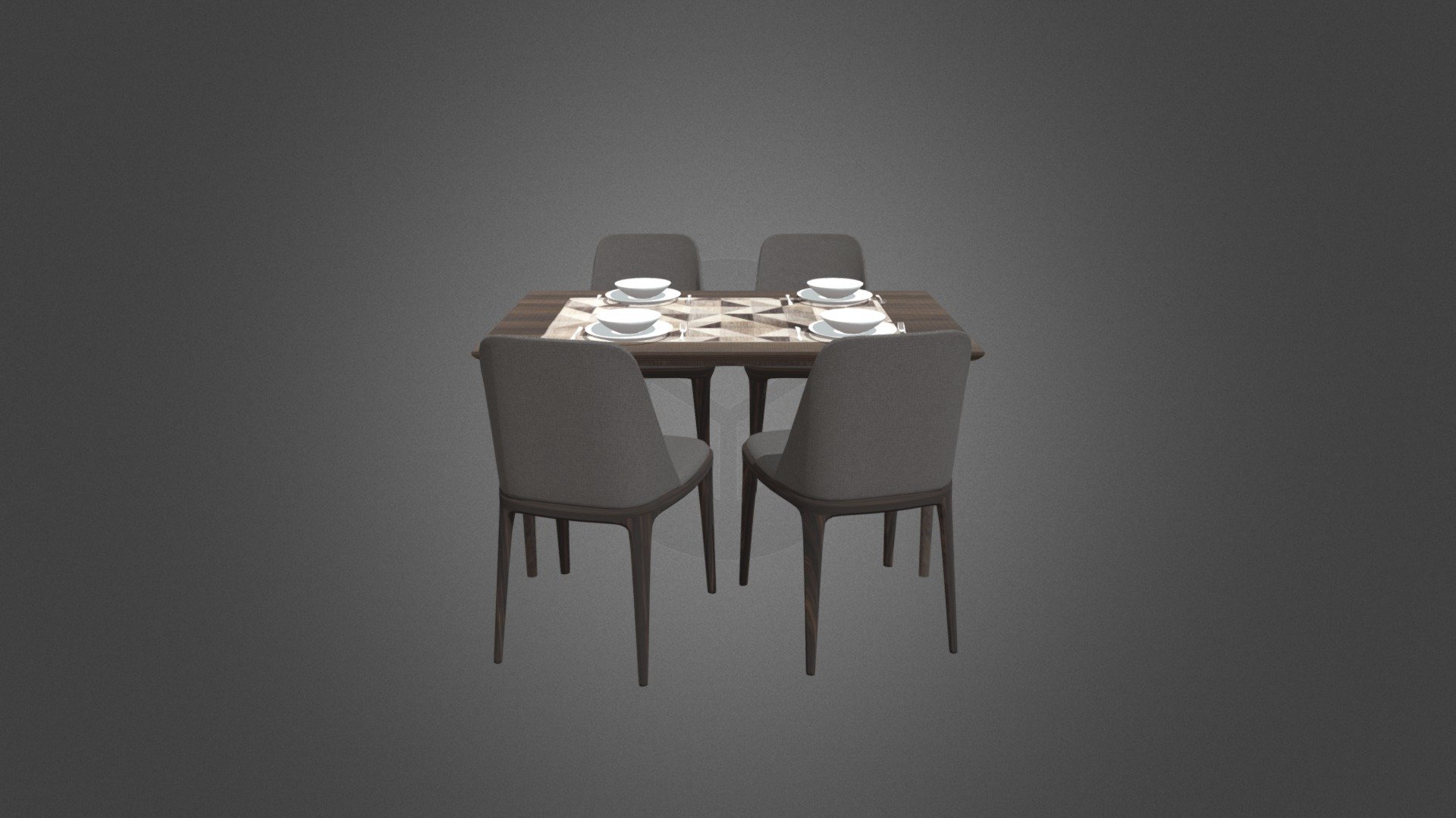 Elegant dining table - Buy Royalty Free 3D model by Nội Thất Xuân Hòa ...