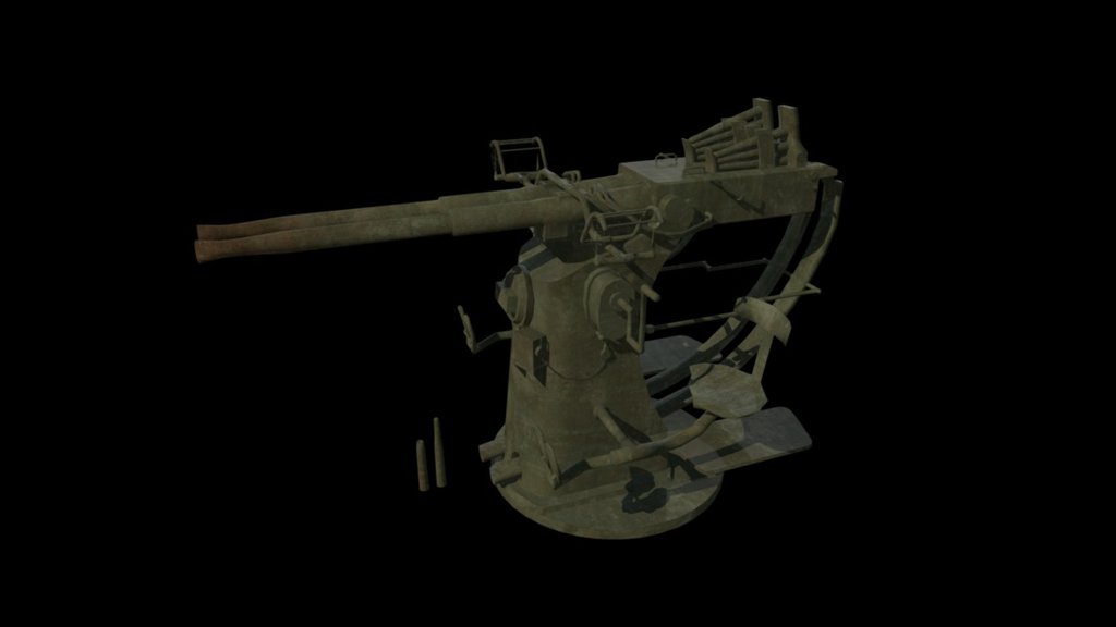 Bofors 40 mm gun - 3D model by Project Redsand (@ProjectRedsand ...