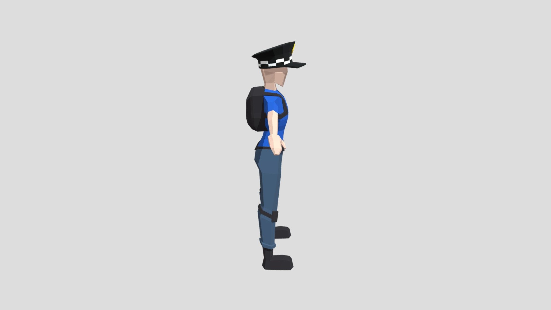 Low Poly Police Officer - 3D model by AdamWallwork [cd1a28e] - Sketchfab