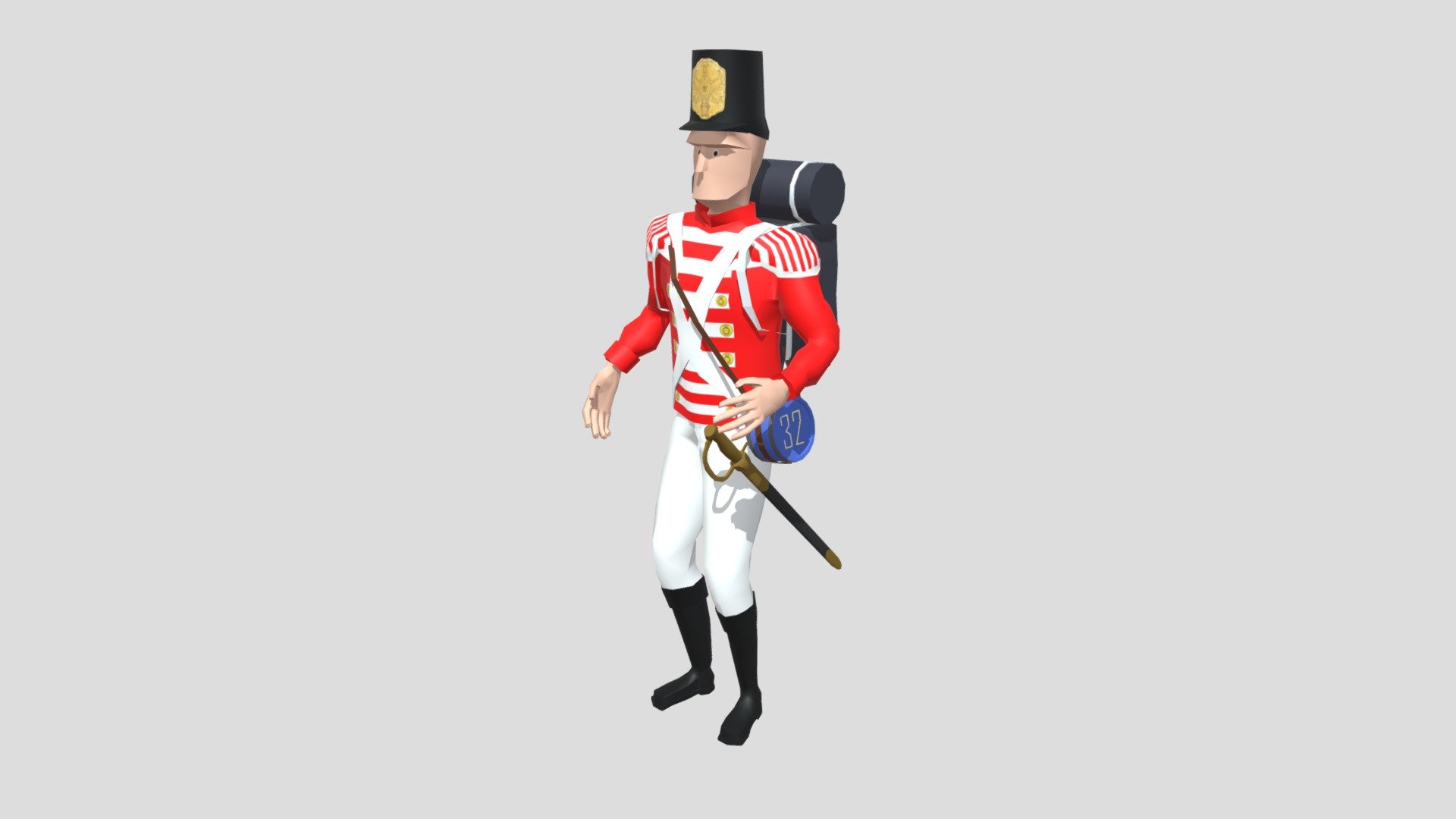 Napoleonic Soldier - 3D model by JamesProwse [cd1ab84] - Sketchfab