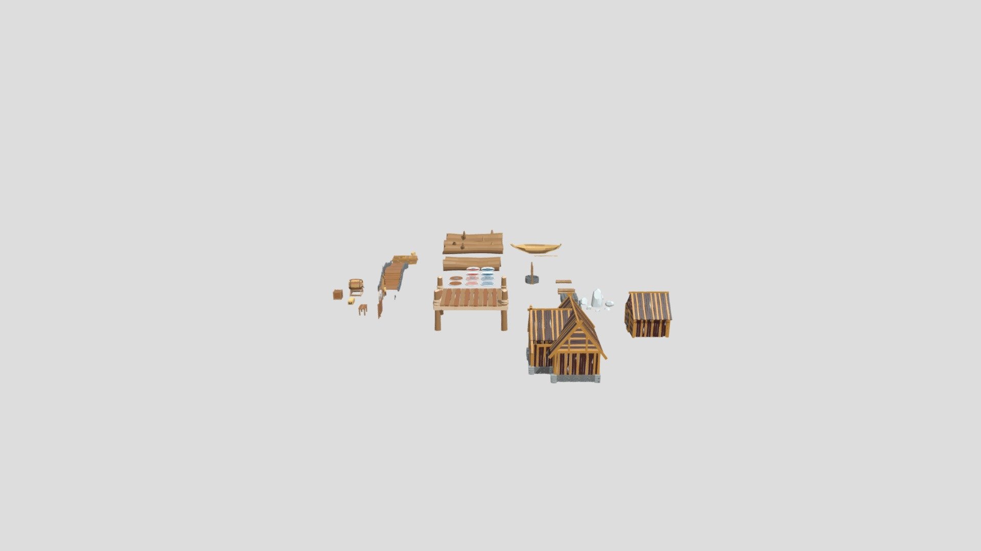 Low Poly Viking / Medieval Pack - Download Free 3D model by ...