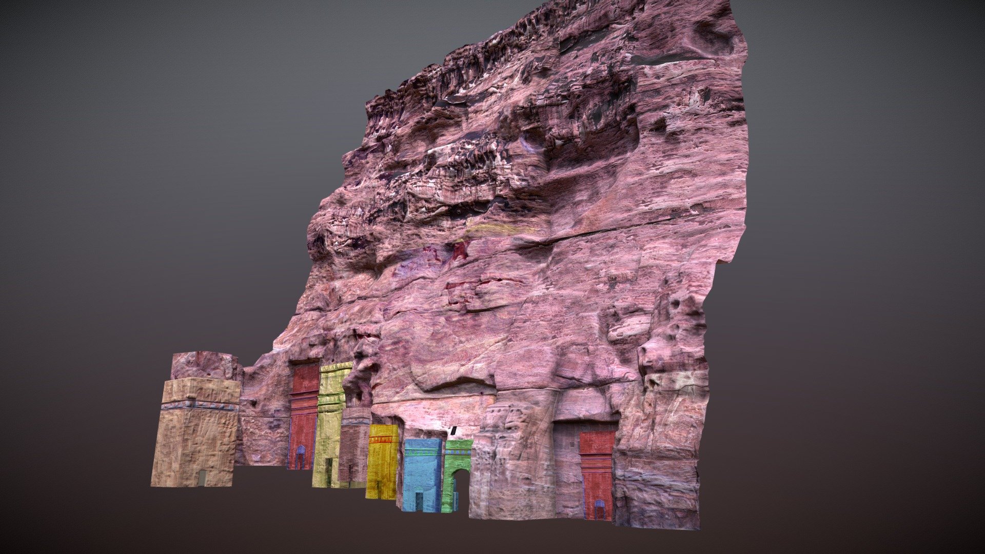 Cliffs and tombs in Petra - 3D model by AeternaFabulaStudio [cd1dc66 ...