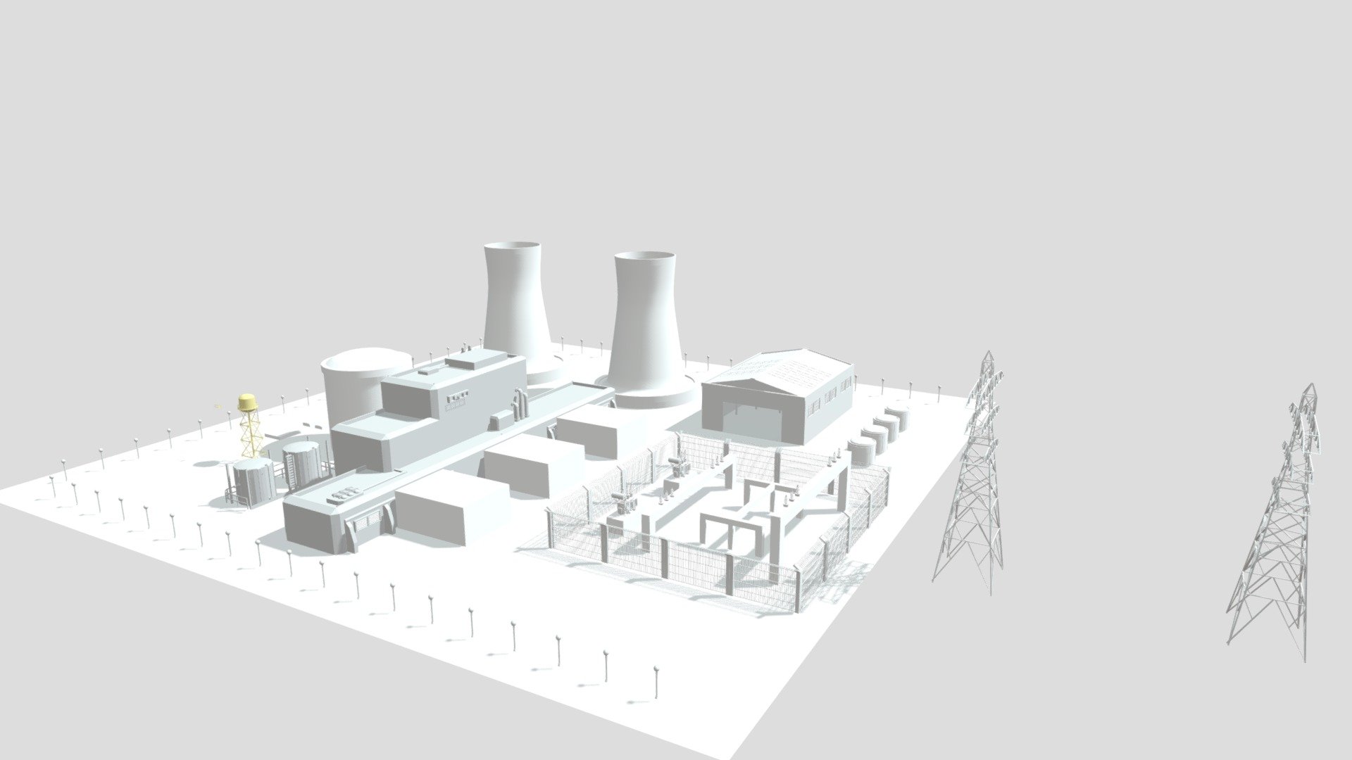 Nuclear Power Plant - 3D model by SMS-NED16 [cd1e0ca] - Sketchfab