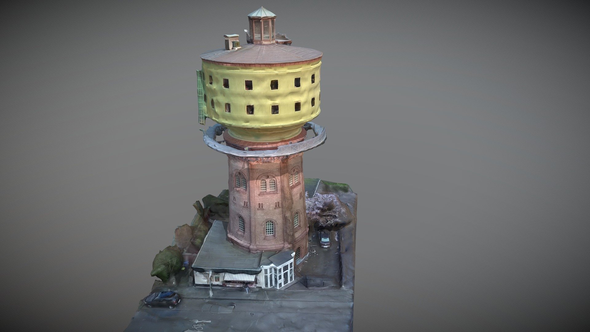 water tower - Wasserturm Essen-Steele - Download Free 3D model by ...