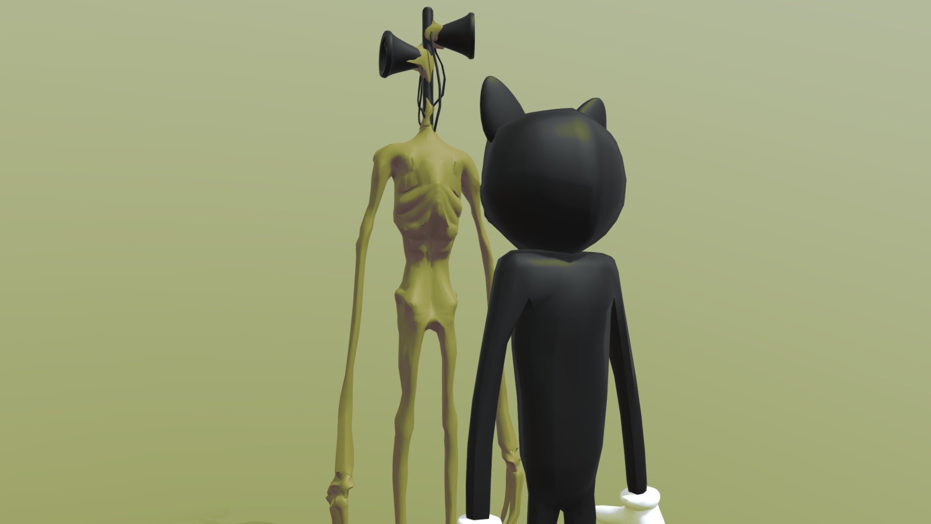 Siren Head VS Cartoon Cat - Download Free 3D model by Edward Johnson 3 ...
