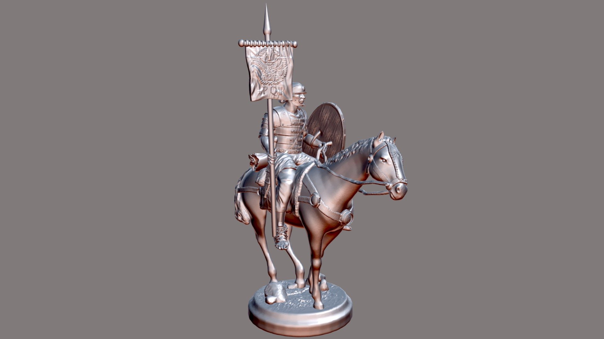 Roman Horseman with Aquila - 3D model by livonid [cd23ed1] - Sketchfab