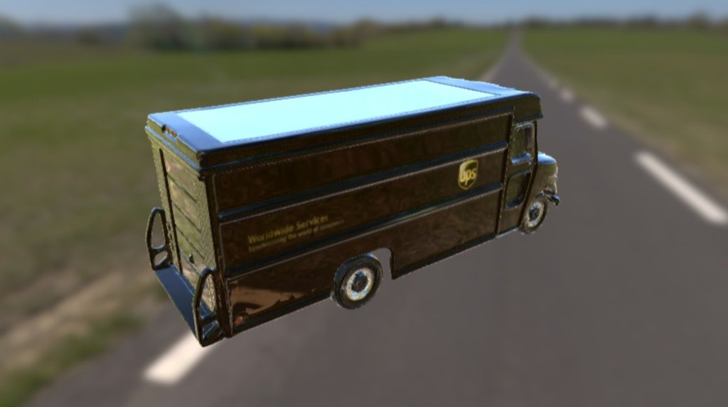 UPS Truck - 3D model by HoneyPoint3D (@nkloski) [cd272c6] - Sketchfab