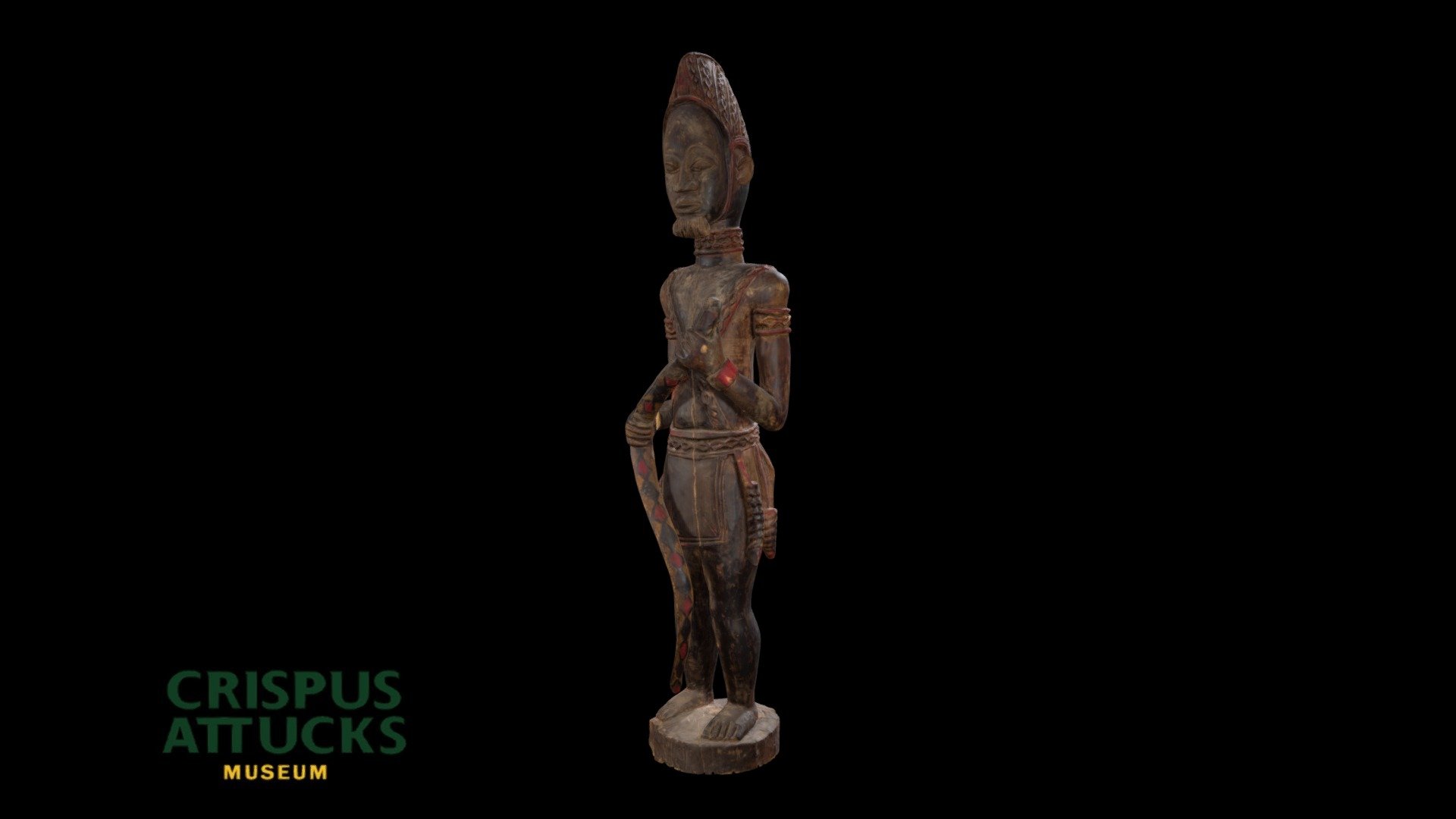 African Sculpture - Man with Snake - 3D model by IU Indianapolis ...