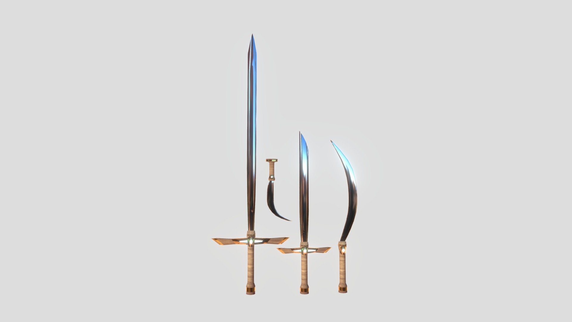 swords and daggers - Buy Royalty Free 3D model by xiroona [cd29cb4 ...