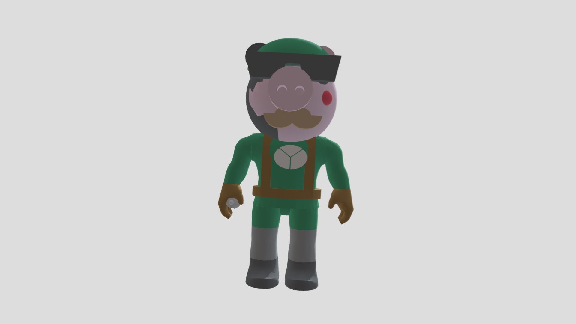 Hippie soldier (piggy) - 3D model by Darealmeno [cd2c2c0] - Sketchfab