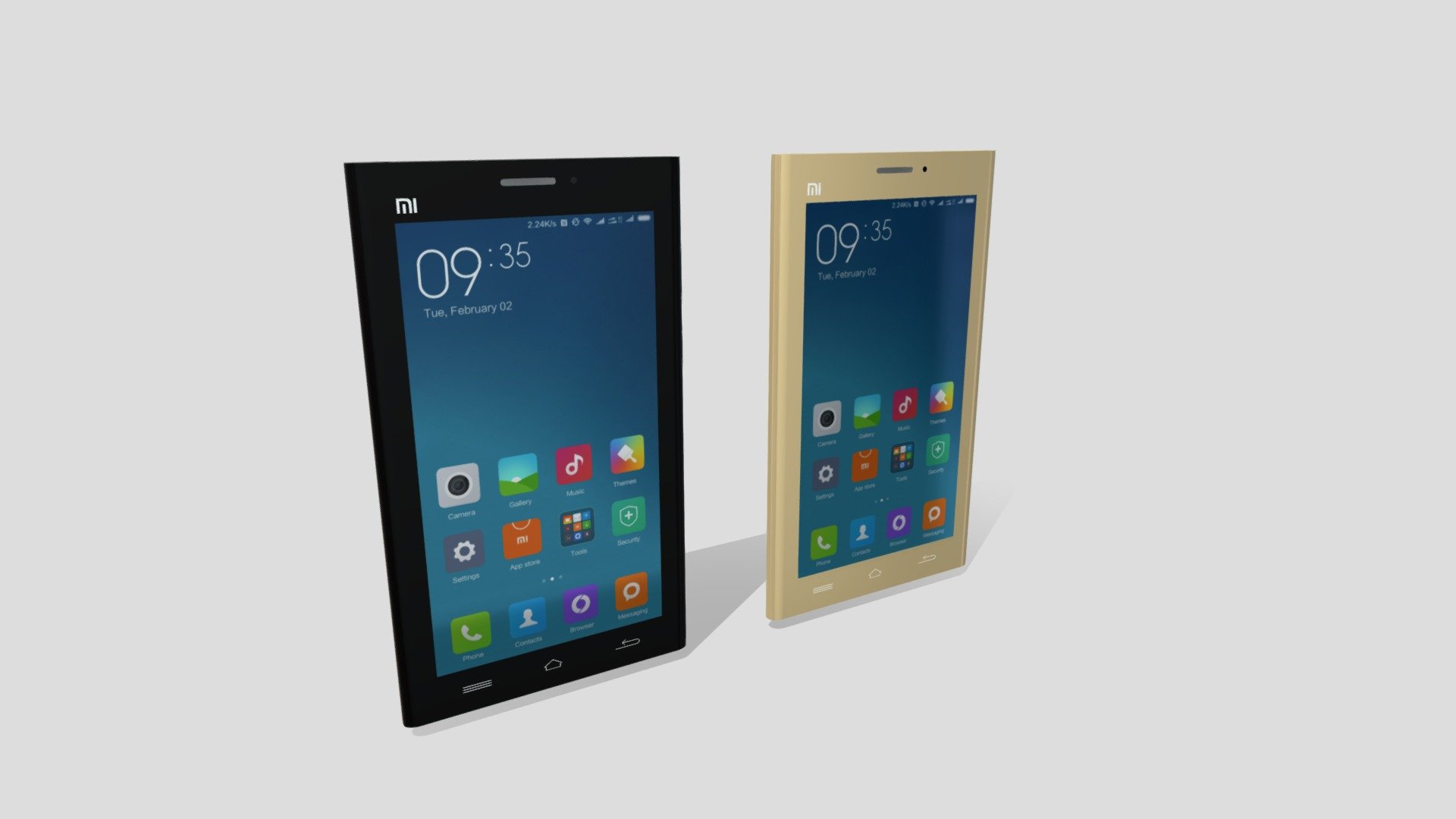 Xiaomi Mi3 Mobile Phone - 3D model by Compozip Studios ...