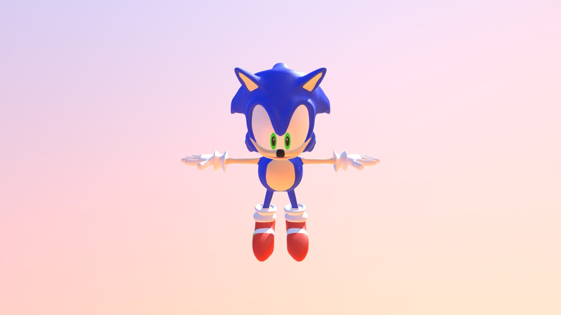 Sonic The Hedghog - 3D model by MoTivE [cd31e7b] - Sketchfab
