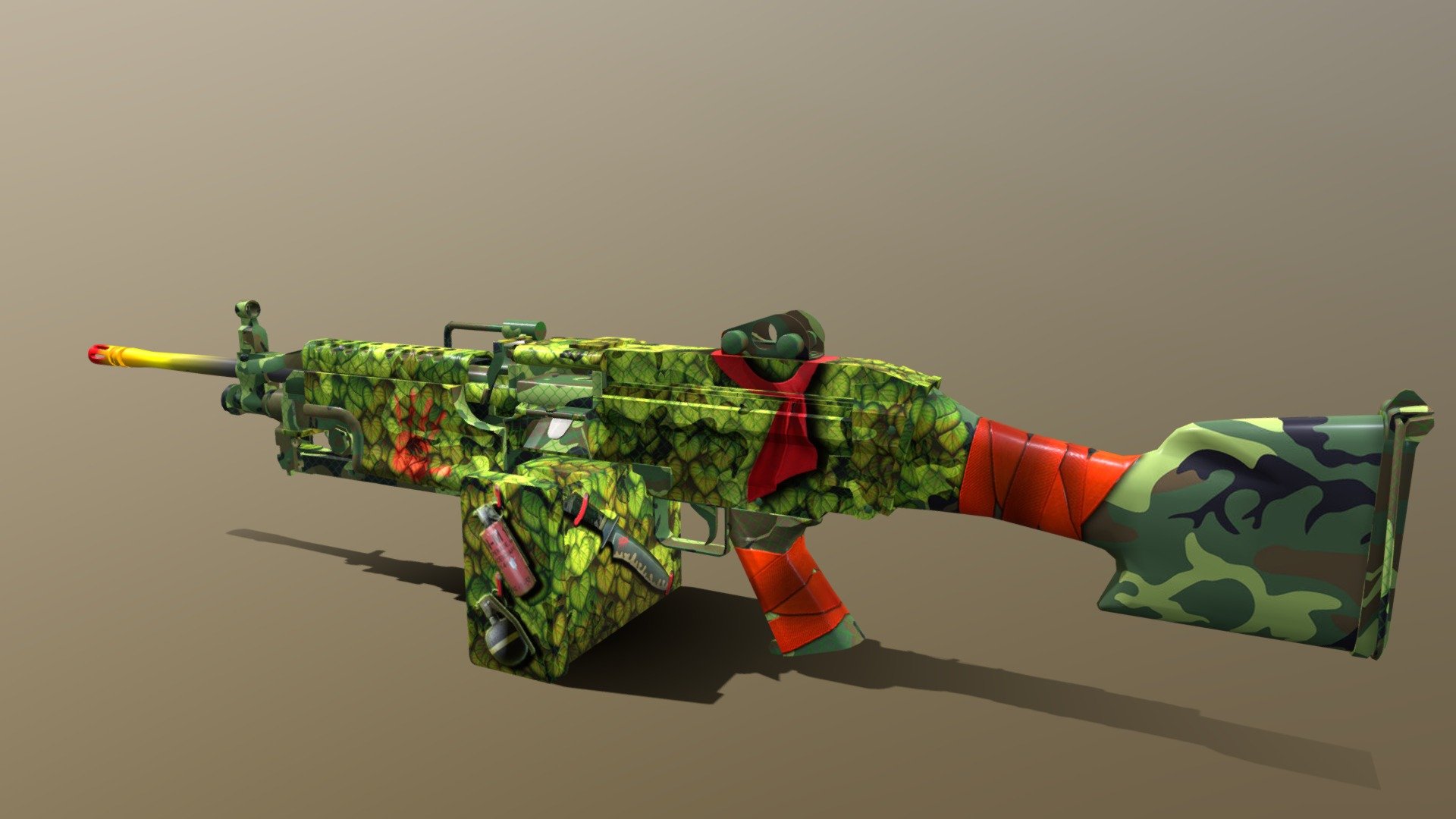 m249 / Ready For The War - 3D model by leoramos0707 [cd36603] - Sketchfab