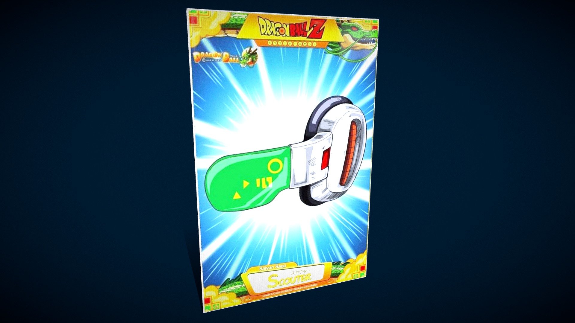 Scouter Dragon Ball Card - Buy Royalty Free 3D model by Gabriel Diego ...