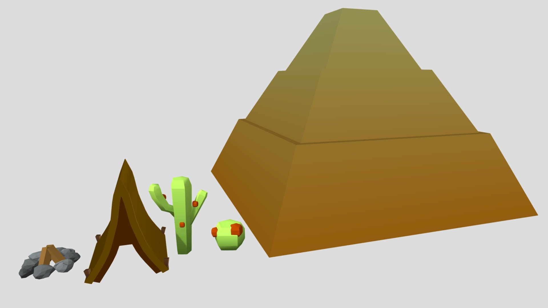 Low Poly Desert Assets - 3D model by oconop23 [cd39aee] - Sketchfab