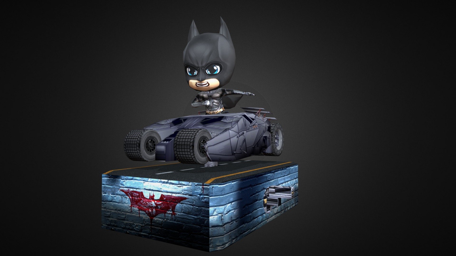 Batman On Batmobile (The Dark Knigth) (CosRider) - 3D model by foxan ...