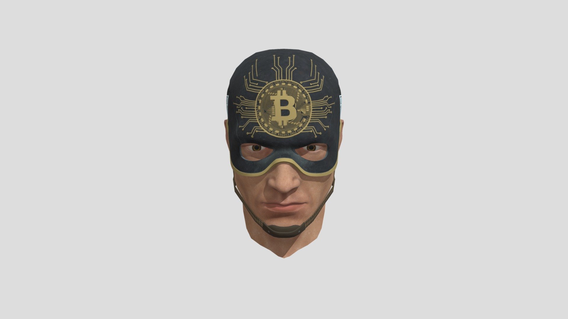Captain bitcoin - 3D model by Esteban Suarez (@xseyer.suarez) [cd3a498 ...
