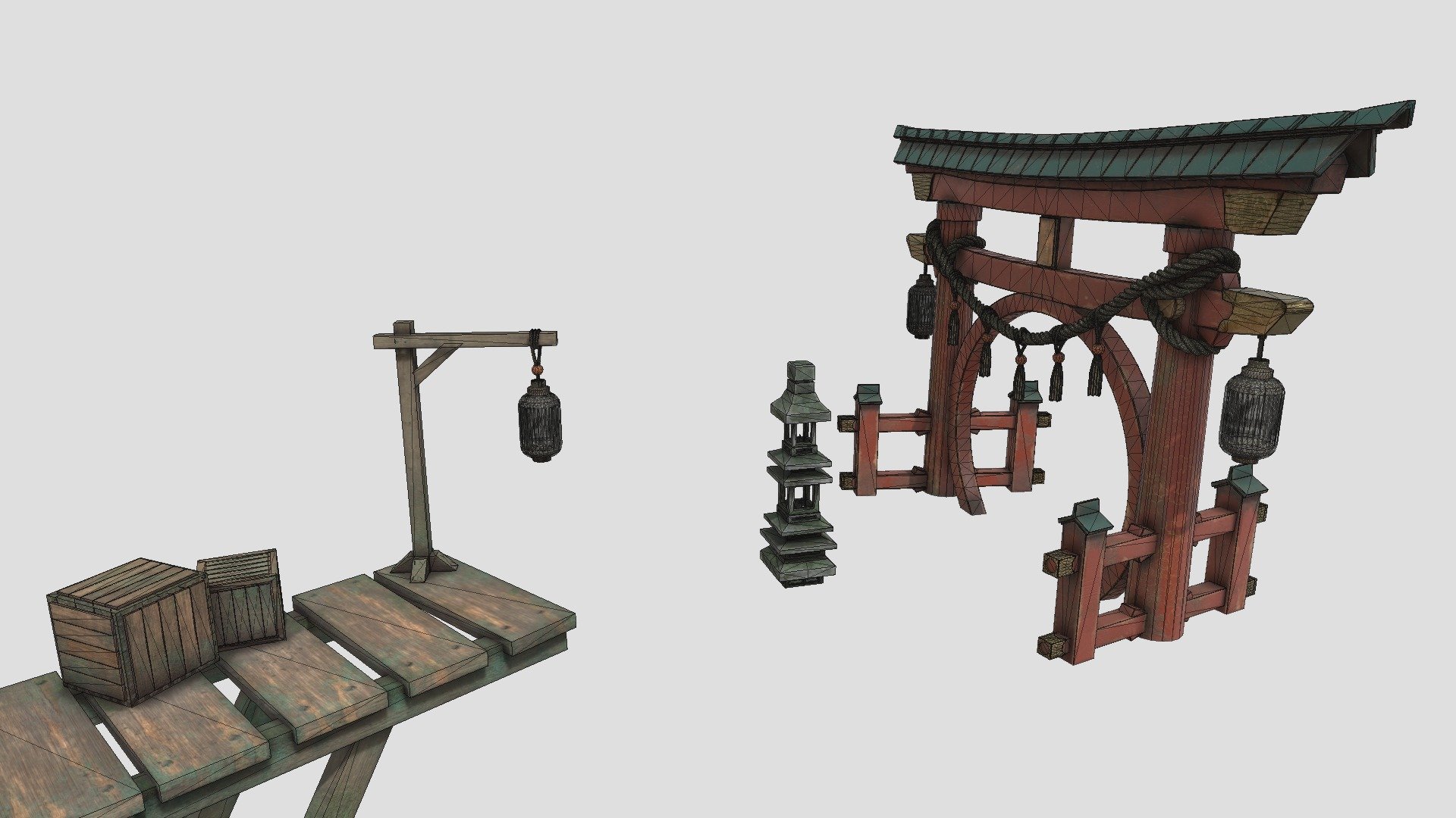 Japanese Torii Gate - 3D model by kessyhawk [cd3a936] - Sketchfab
