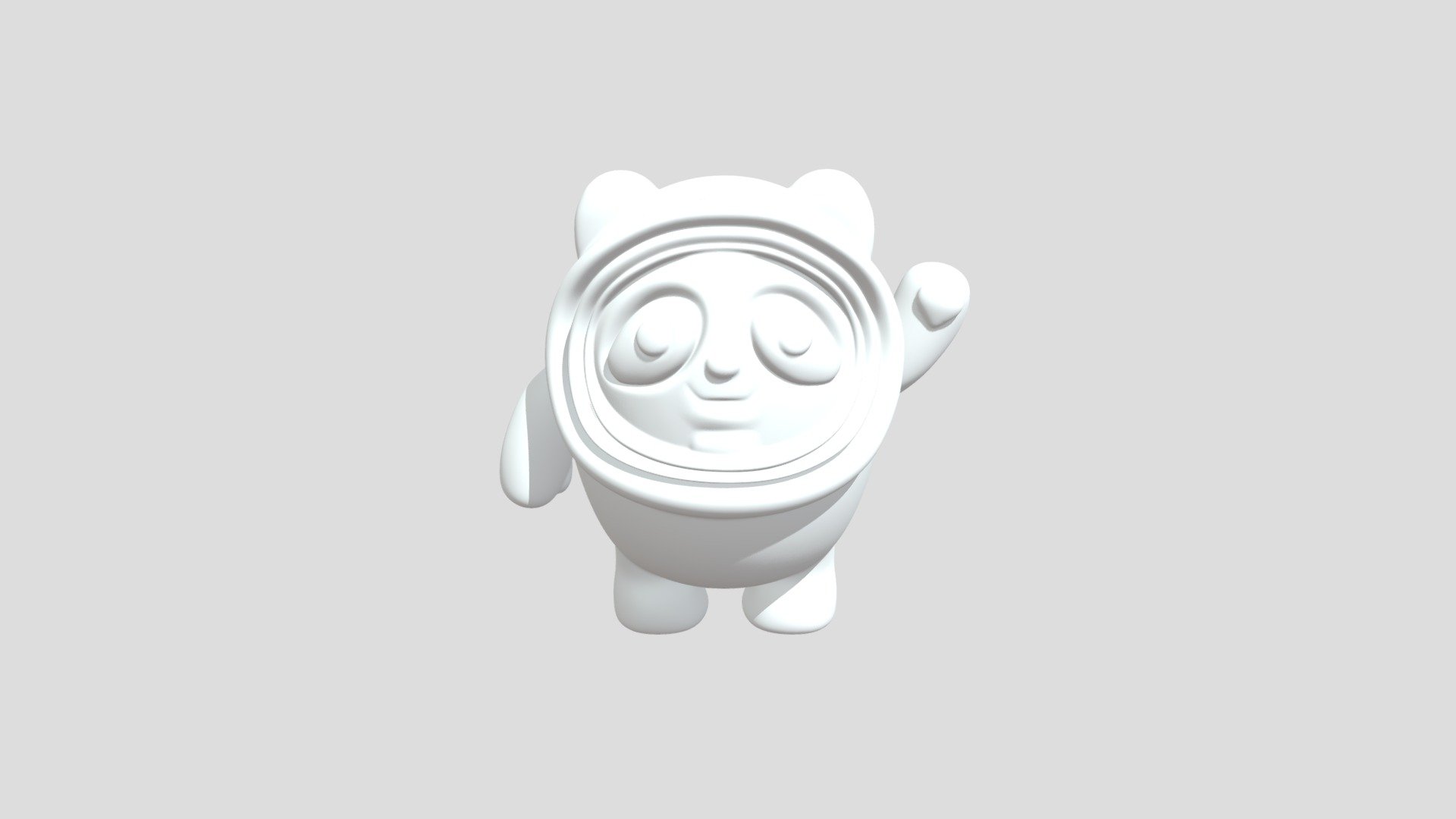 3dpea-com-png to obj Bing Dwen Dwen - Download Free 3D model by 3dpea.com [cd3ca28] - Sketchfab