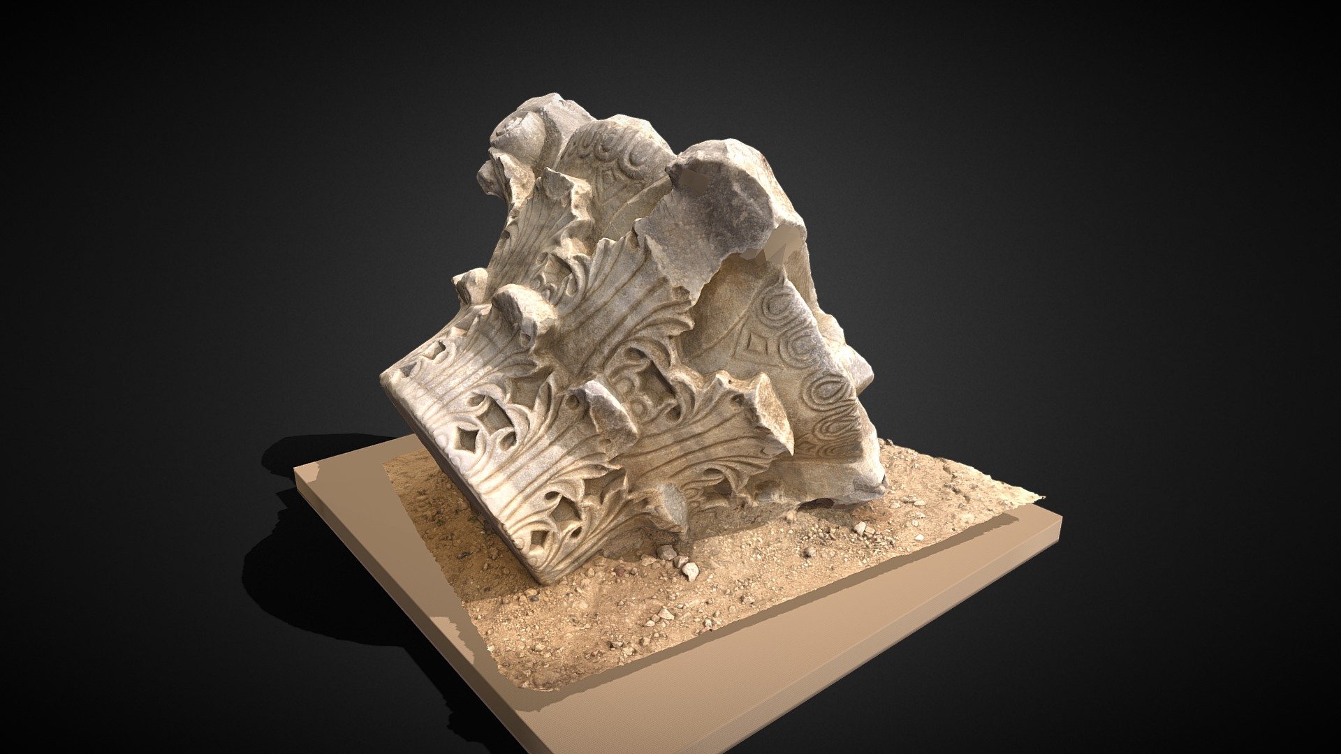 Fallen Column - Apollonia - Download Free 3D model by Moshe Caine ...