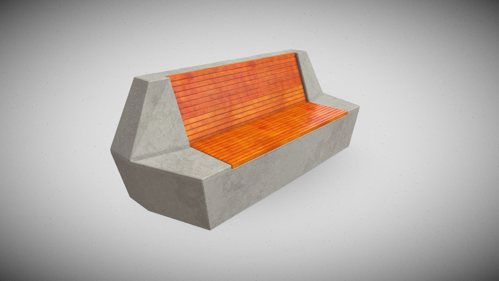 Concrete Bench - Download Free 3D model by JanStano [cd43cc7] - Sketchfab