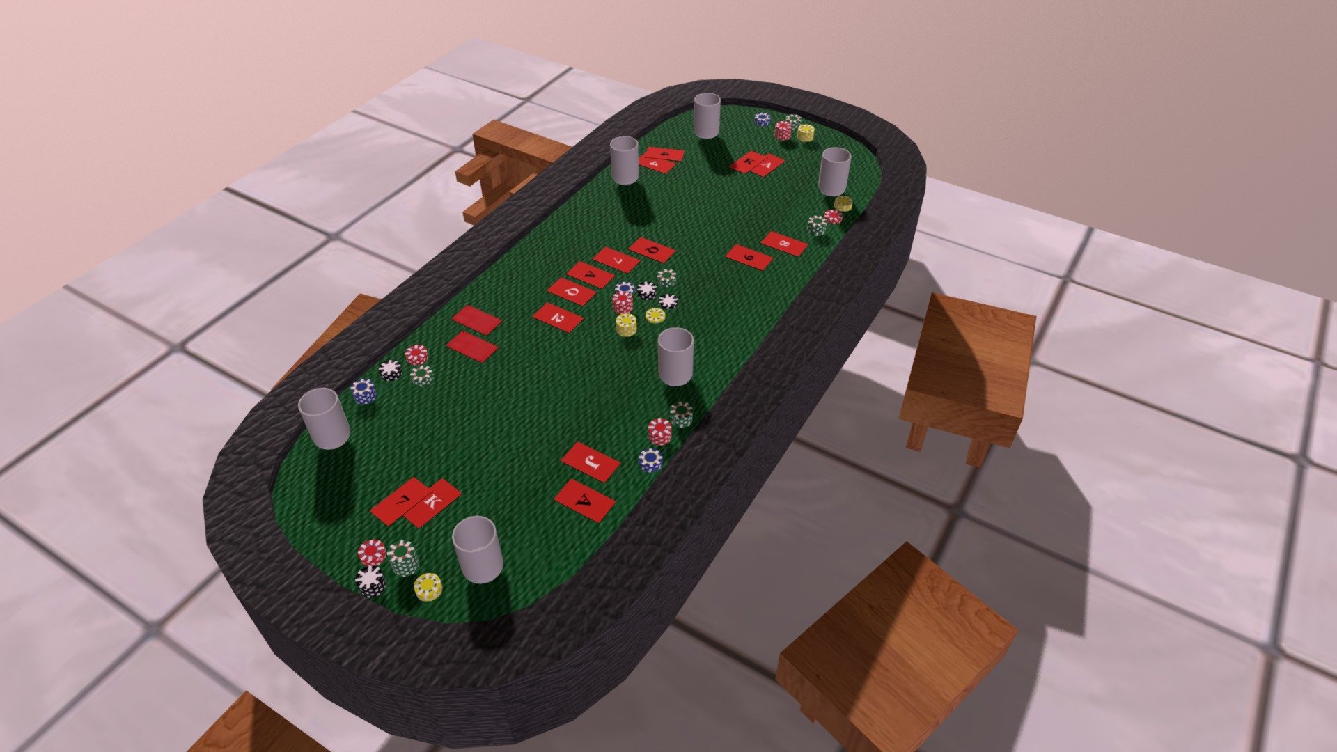 Poker Table - 3D model by CodyD [cd445c1] - Sketchfab