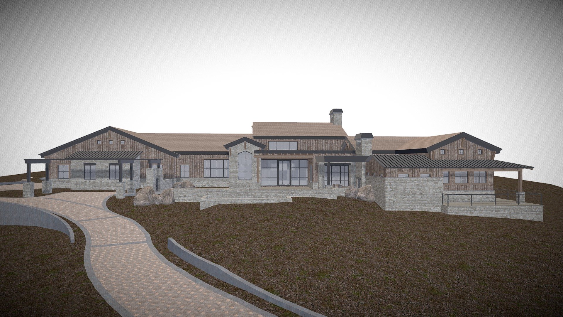 Bicknell Residence - 3D model by Jessica Hutchison-Rough ...