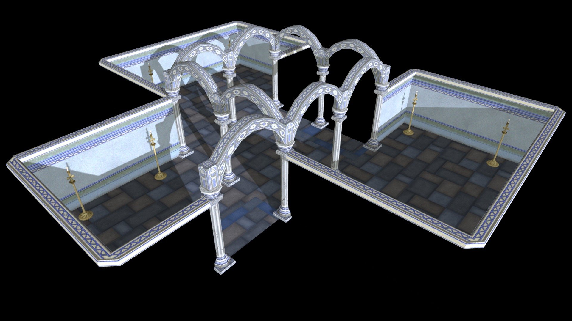 Handpainted Byzantine Inspired Isometric Dungeon - 3D model by arthur ...