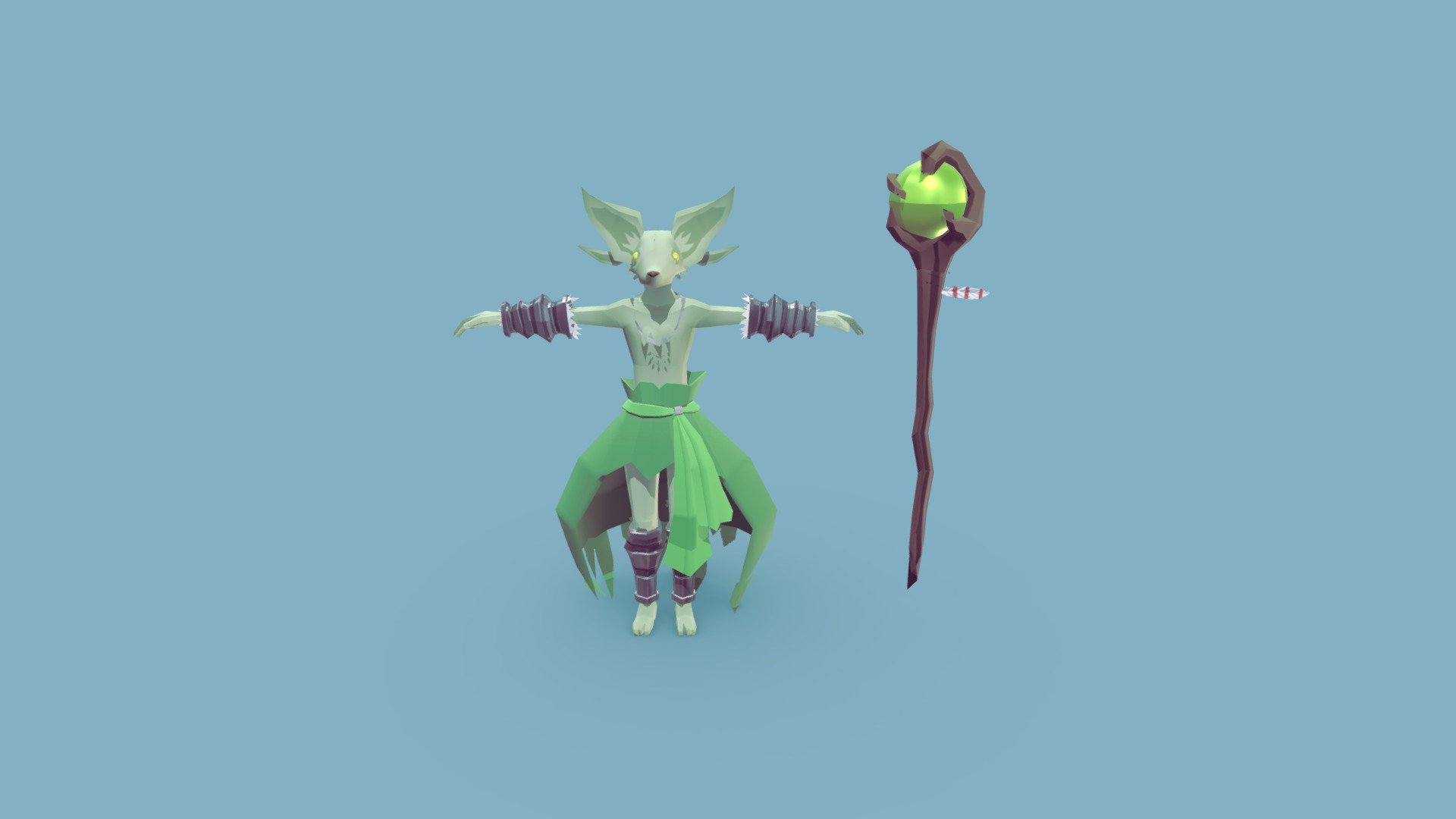 Mage Fox Character - 3D model by abnormality [cd4f18d] - Sketchfab