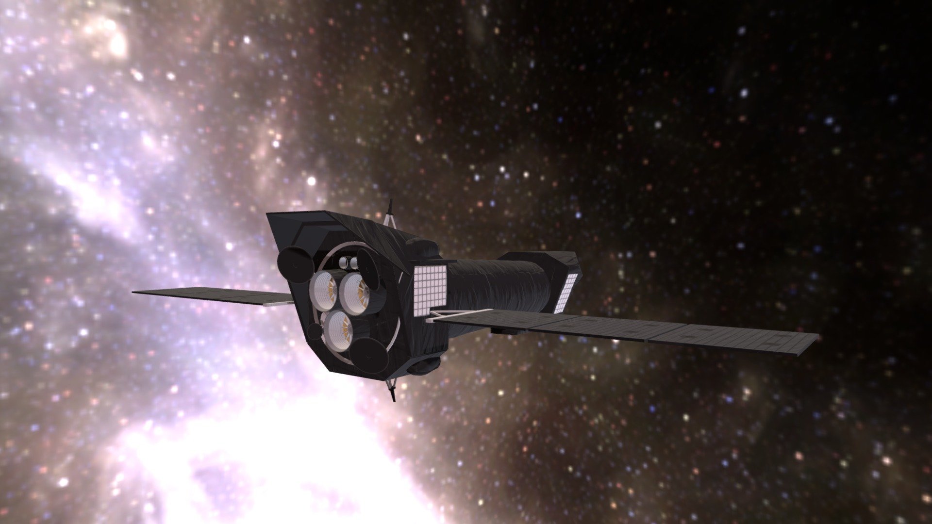 The XMM-Newton satellite from ESA - 3D model by Ignazio Pillitteri ...