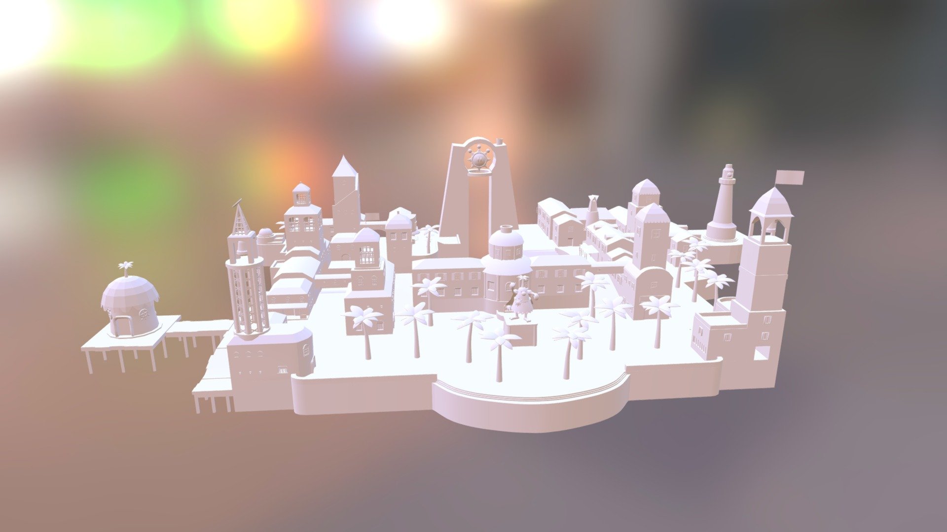 Delfino Plaza - Download Free 3D model by Julian Levy (@julianilevy ...
