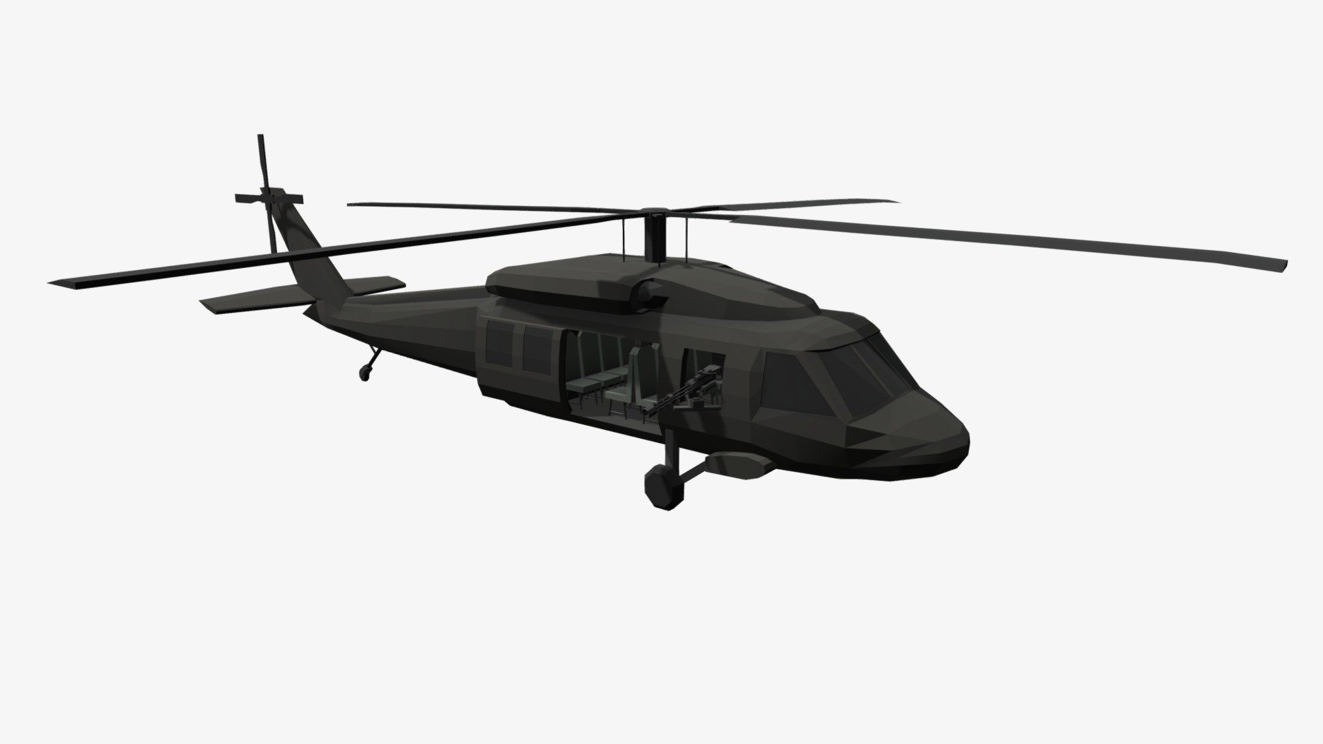 Low Poly UH-60M Blackhawk - 3D model by samanthacford [cd54177] - Sketchfab
