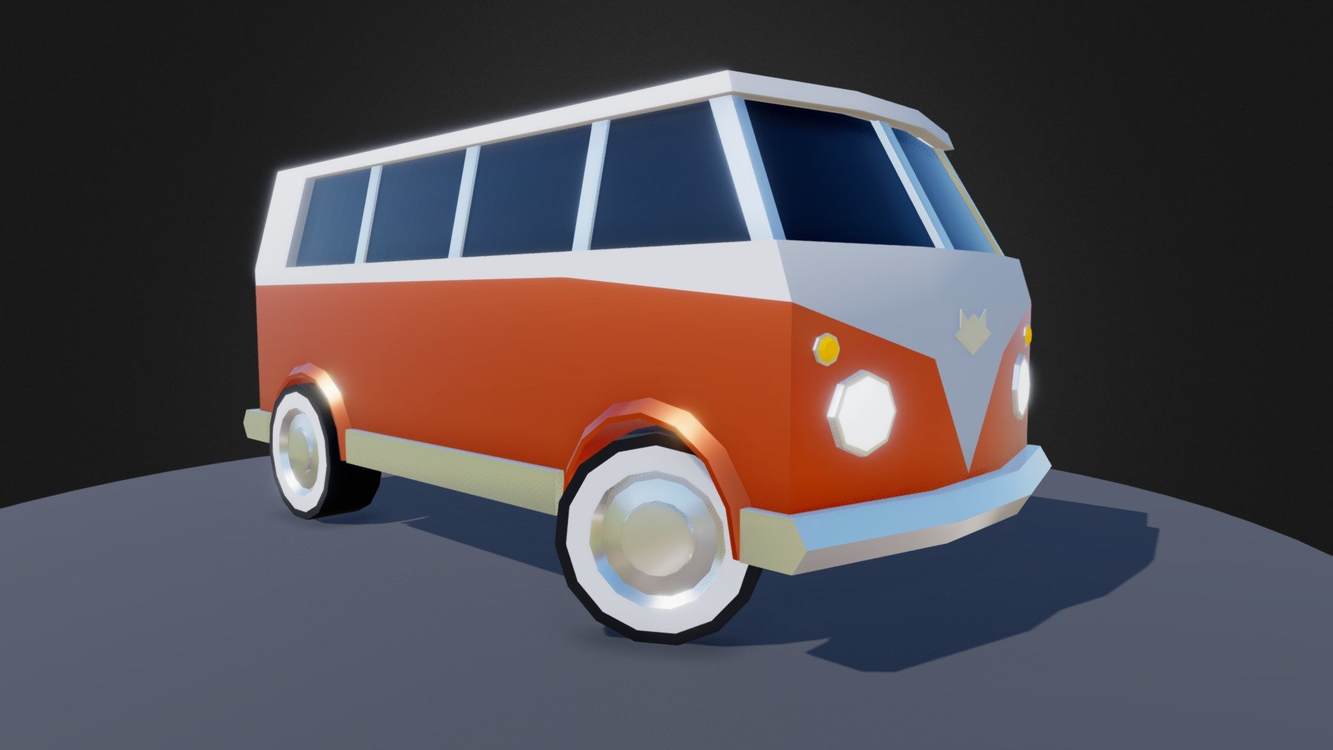 Lowpoly Microbus - 3D model by Racoon Media (@racoonmedia) [cd55faf ...