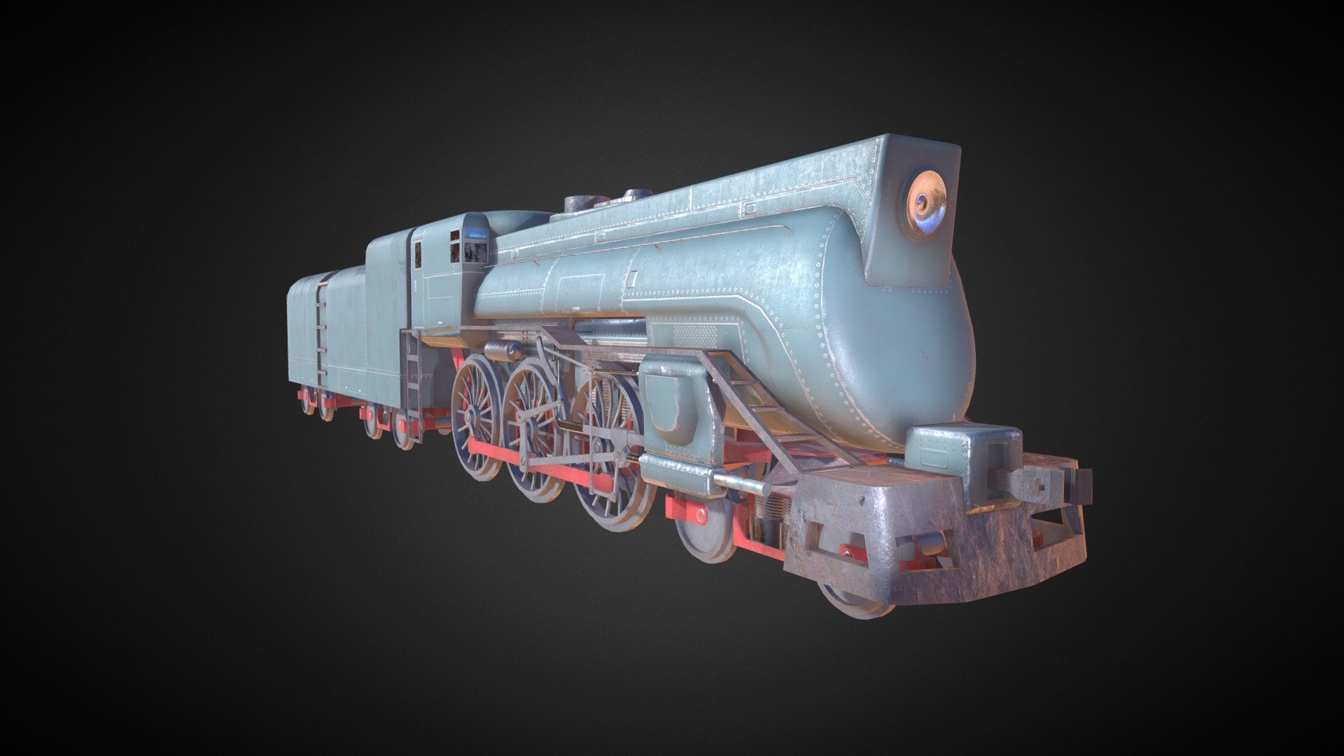 Steam train - 3D model by cgrunner [cd5619a] - Sketchfab