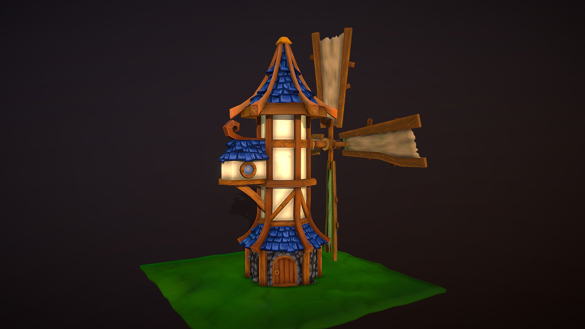 Wind Mill - Download Free 3D model by Olyona Kuznetsova (@olyona ...