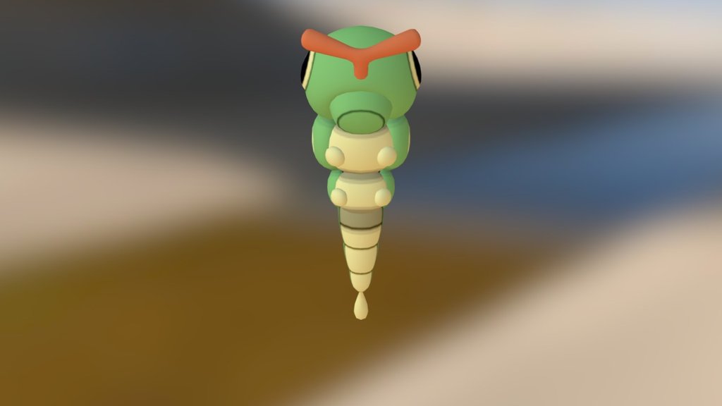 Caterpie - 3D model by Edward Holmes (@edward.holmes) [cd66e1c] - Sketchfab