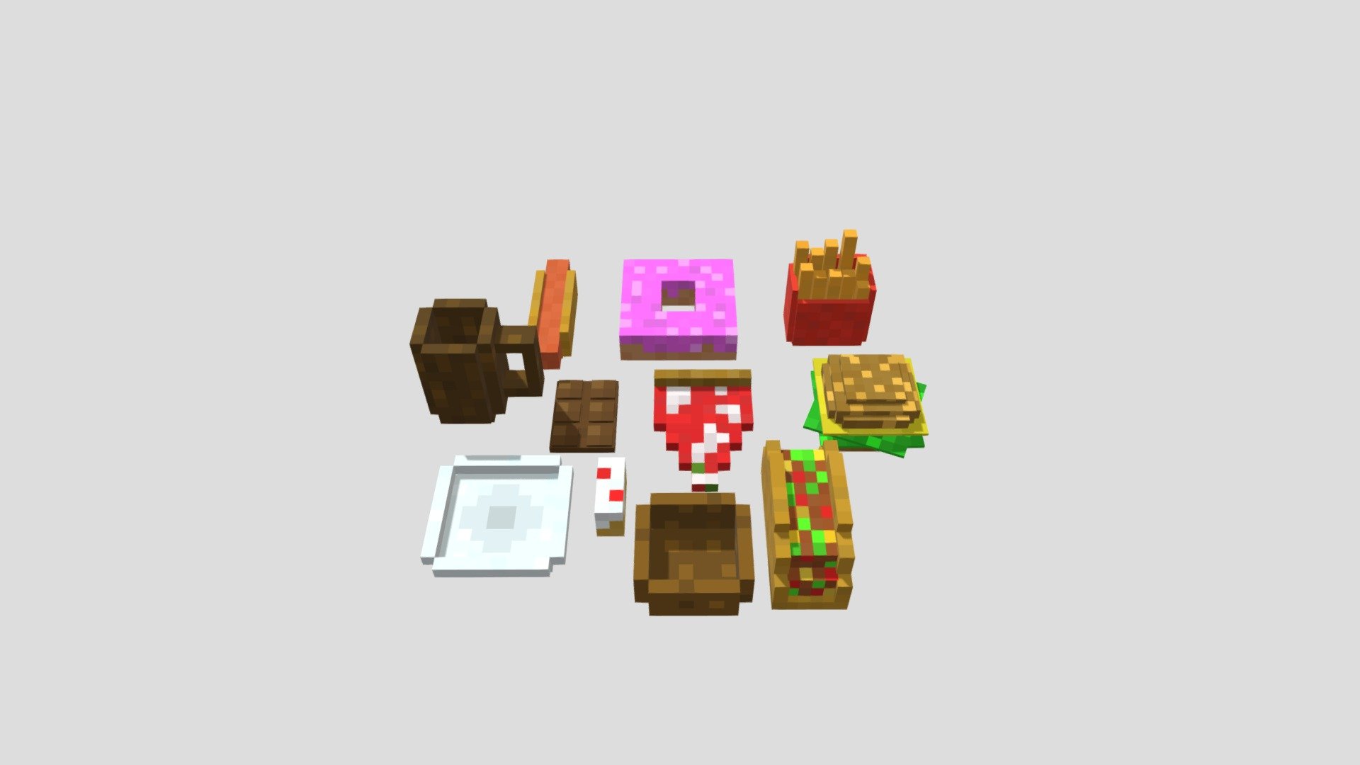 Food pack - Download Free 3D model by foxtrot1241 [cd6ae63] - Sketchfab