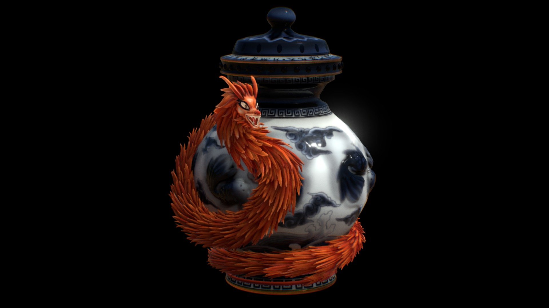 Serpent Dragon Vase - Buy Royalty Free 3D model by ÆON (@xaeon ...