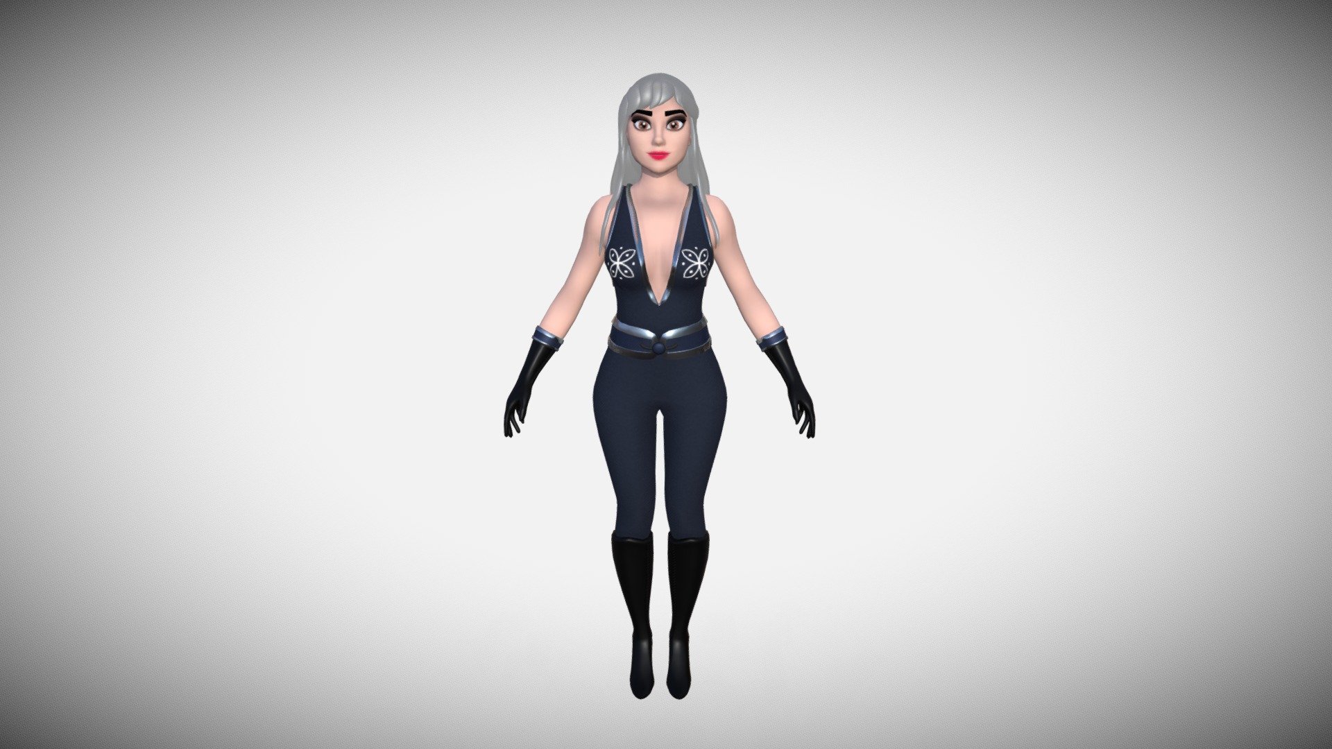 stylized girl - 3D model by Yekaterina [cd765d9] - Sketchfab