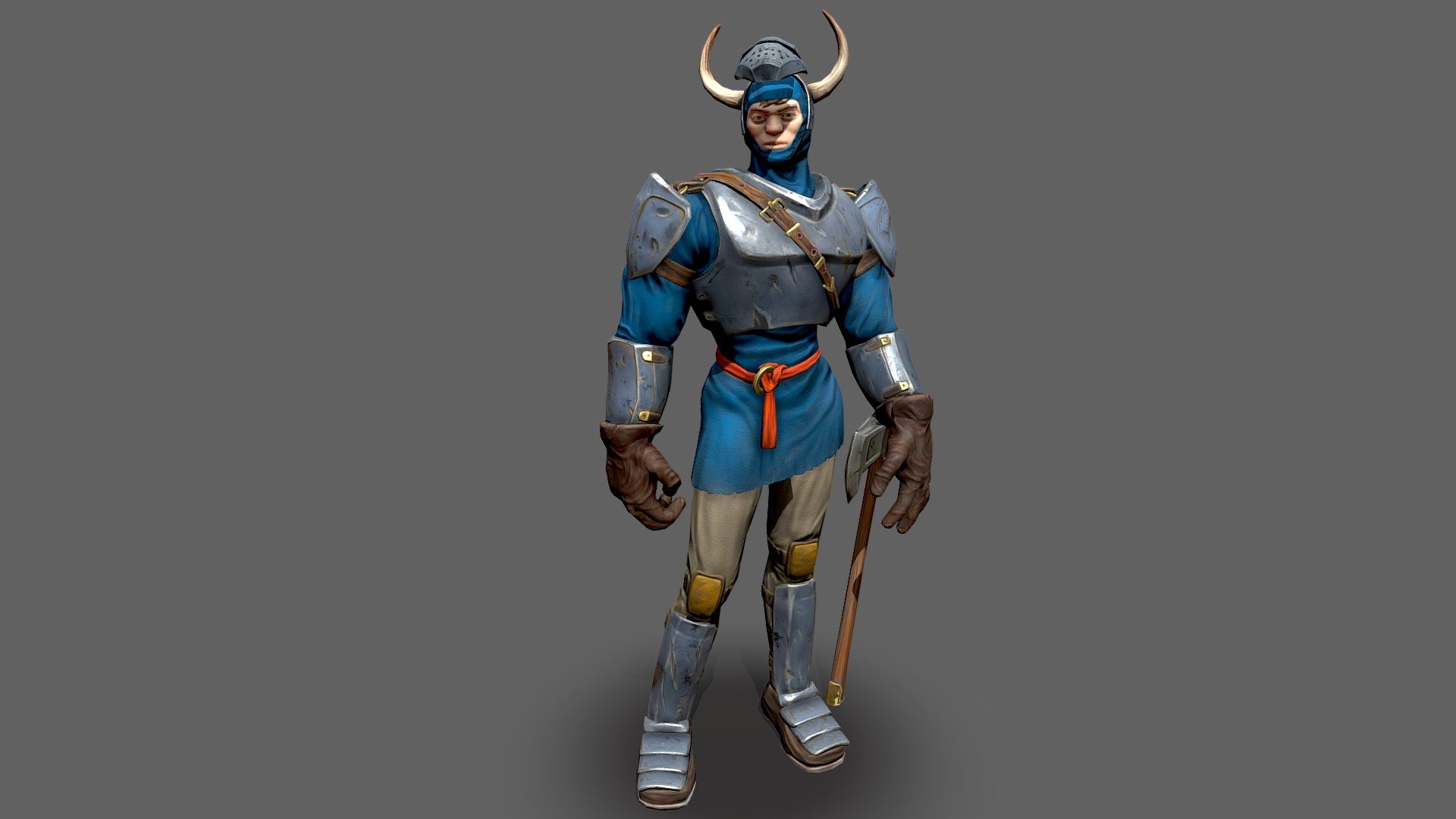 Stylized Knight with axe. - 3D model by Esk [cd76e7f] - Sketchfab