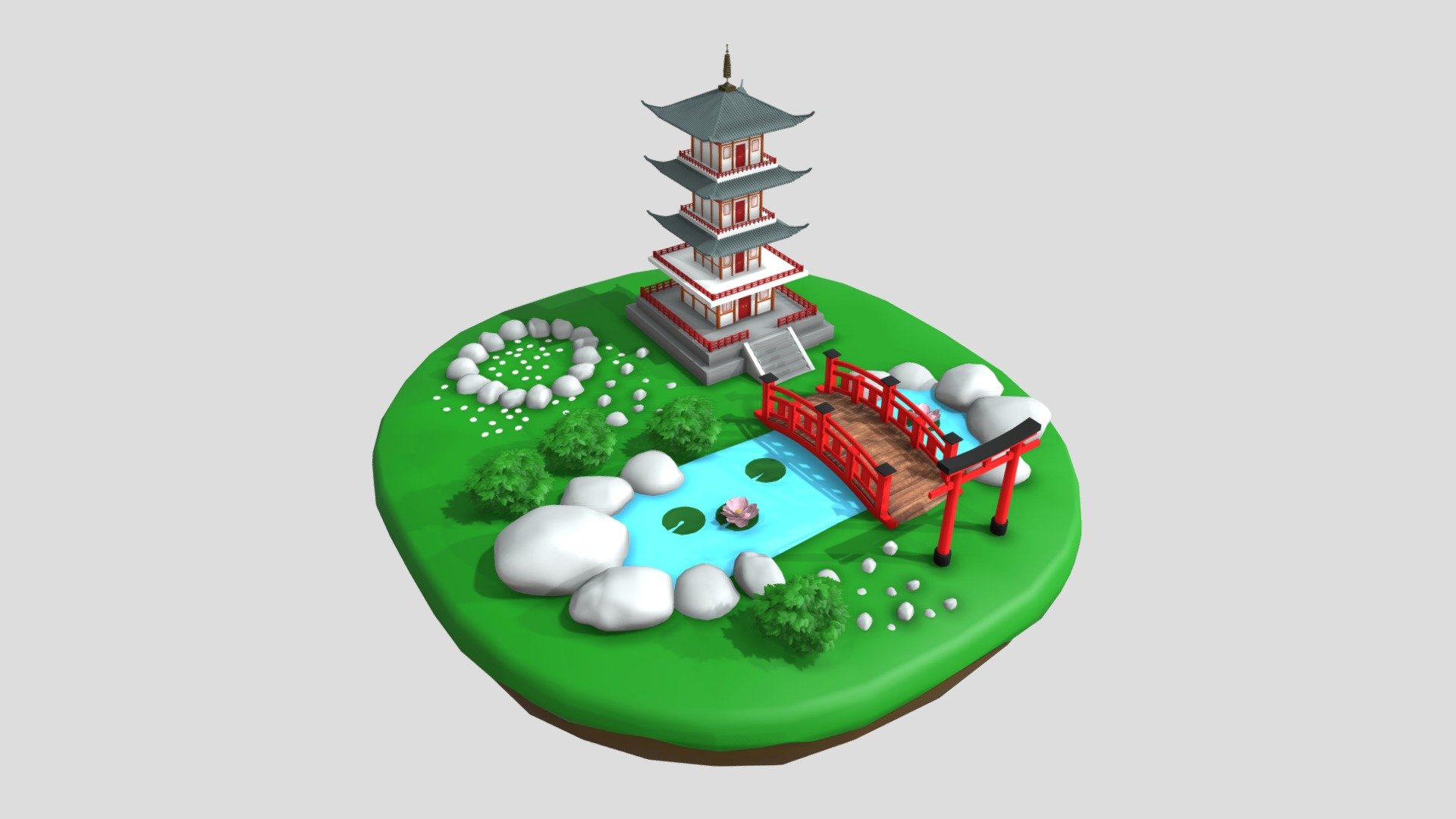 Japanese Garden - 3D model by Anaflower (@carolinhapessanha) [cd7727c ...