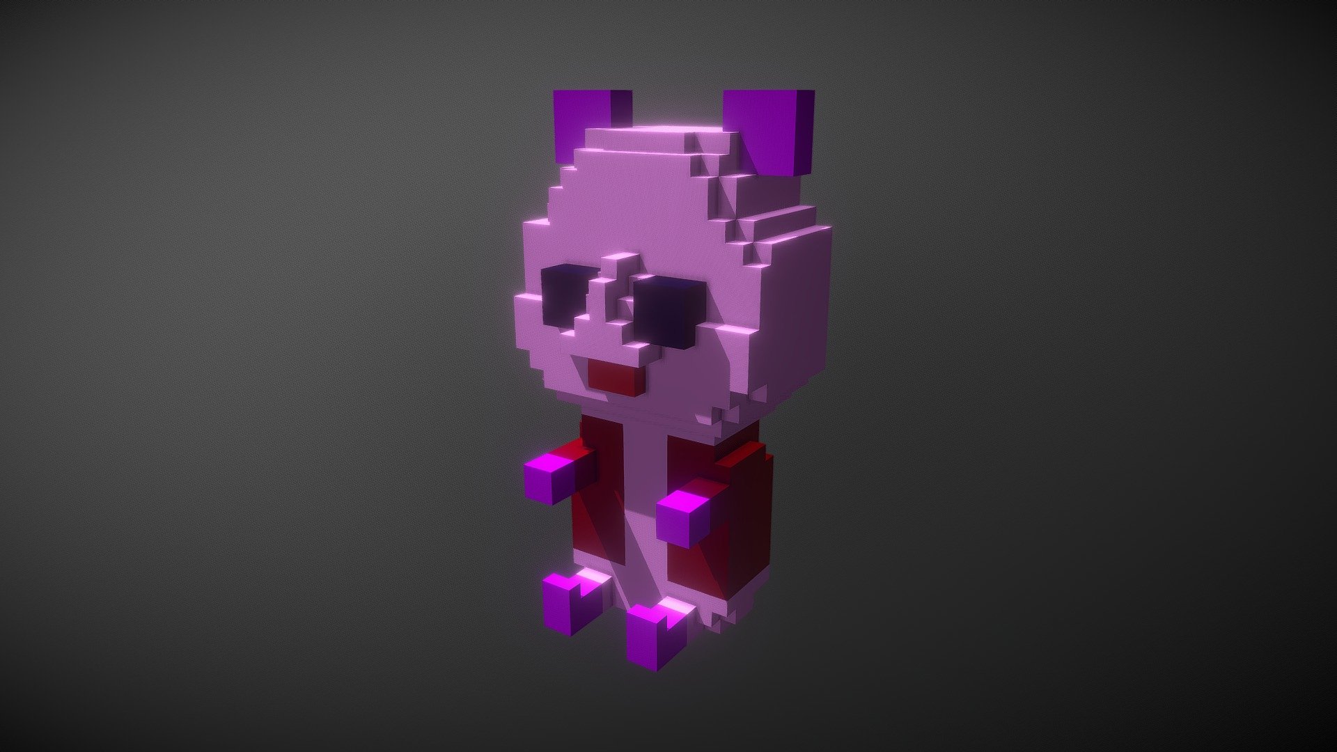 Candy Panda Voxel - 3D model by GamesThatWork [cd77df9] - Sketchfab