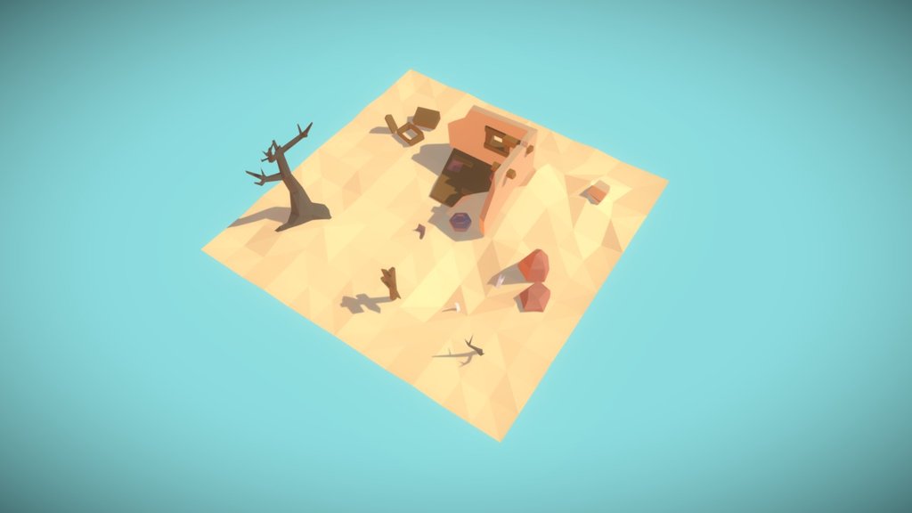 Lowpoly Desert - 3D model by 23 Space Robots and Counting... (@23 ...
