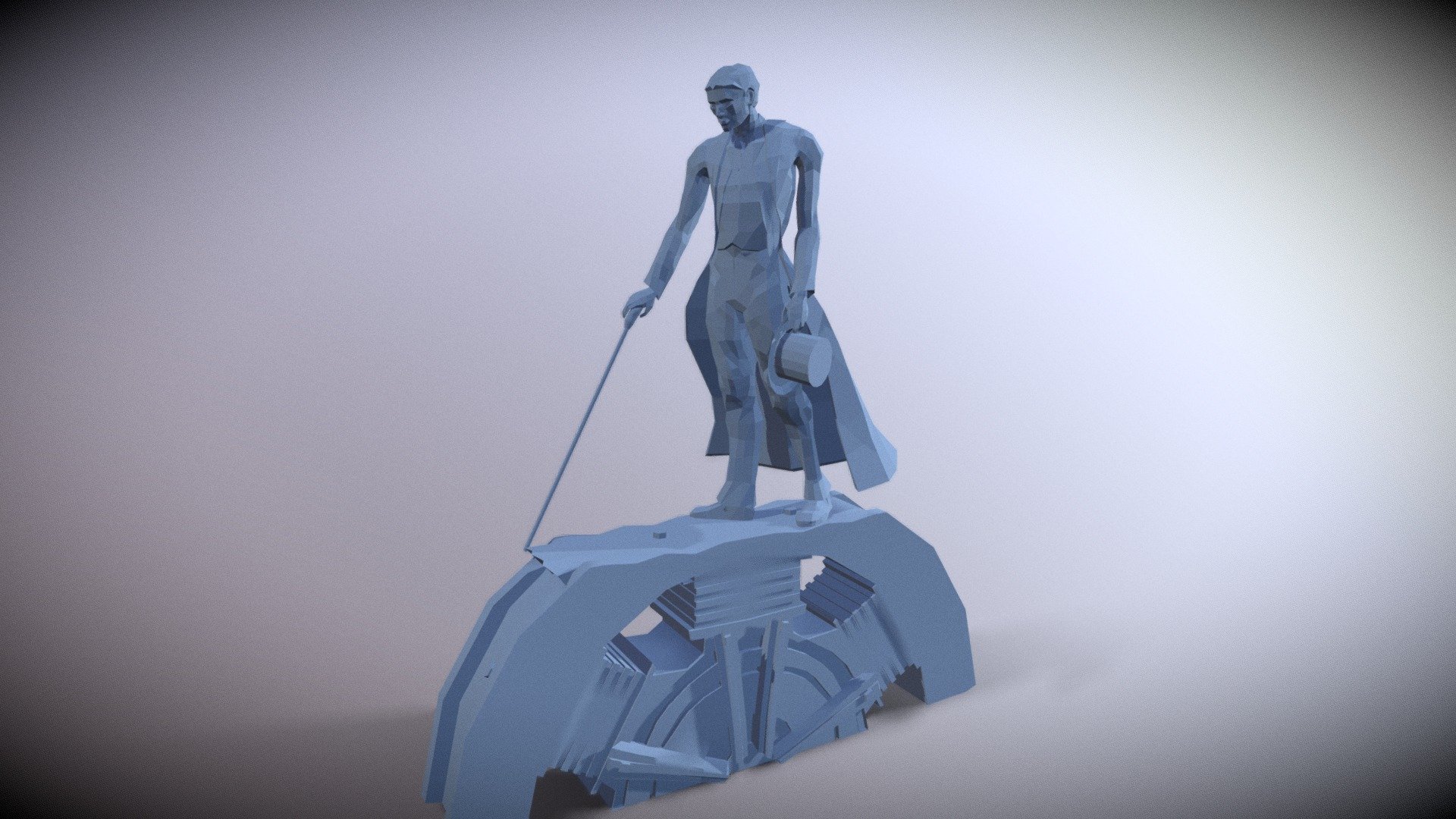 Nikola Tesla statue (Niagara falls) - 3D model by EtaCarinaGD [cd7ee92 ...